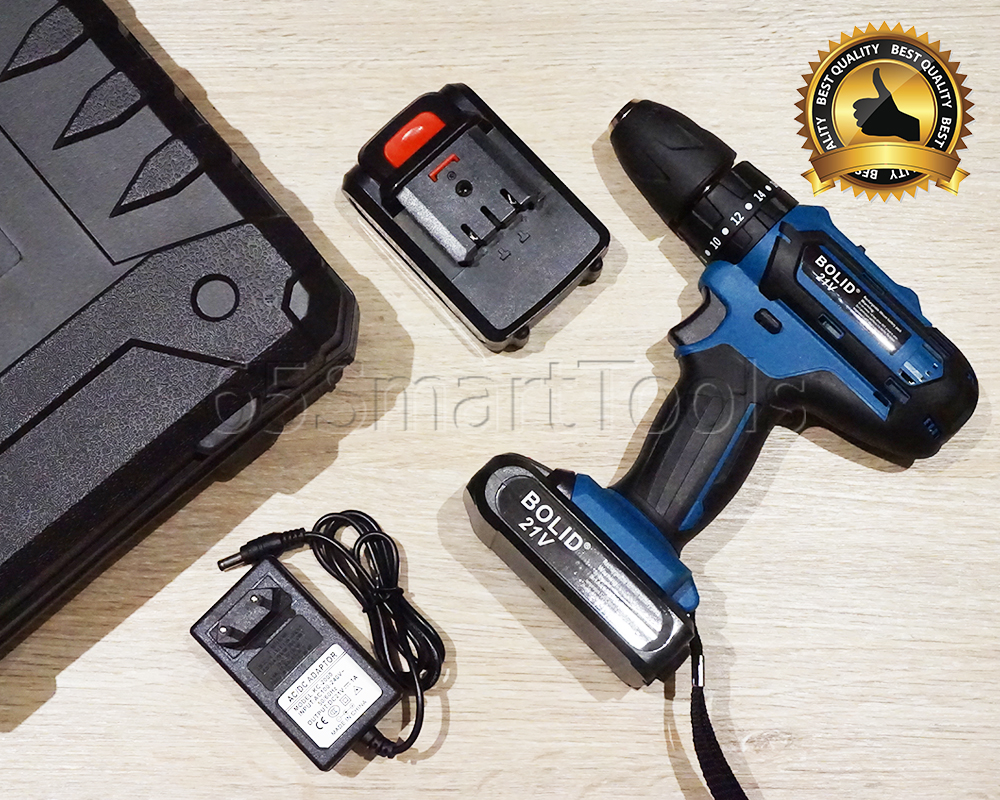 BOLID สว่านไร้สาย 21V 3 ระบบ แบต 2 ก้อน เจาะกระแทกได้ ตอบโจทย์ทุกงาน ไม้ เหล็ก ปูน ...