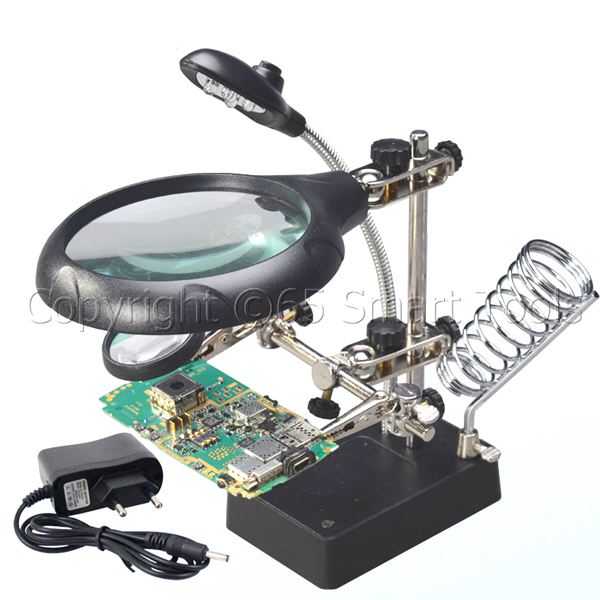 แท่นช่วยจับบัดกรี พร้อมแว่นขยาย และไฟ LED – 65SmartTools – เครื่องมือ ...