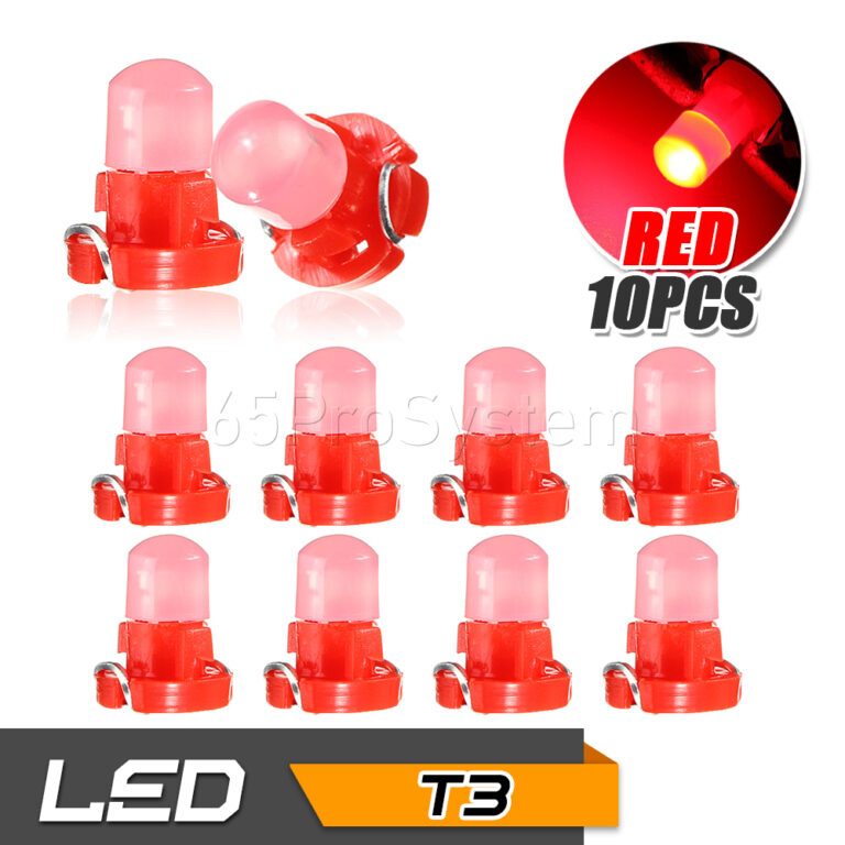 65Infinite (แพ๊ค 10 COB LED T3 สีแดง) 10 x T3 1SMD LED มาตรวัดความเร็ว ...