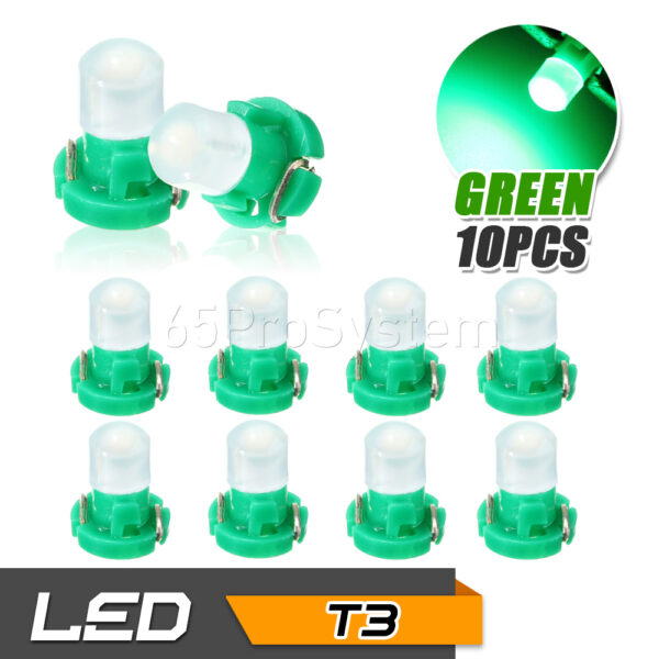 65Infinite (แพ๊ค 10 COB LED T3 สีเขียว) 10 x T3 1SMD LED มาตรวัดความ ...