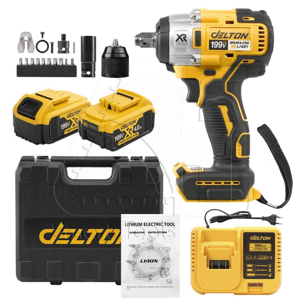 DELTON 2in1 บล็อกแบต & สว่าน 199V รุ่นใหม่! มอเตอร์ BRUSHLESS ไร้แปรงถ่าน พร้อมแบตเตอรี่ Li-ion ...